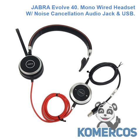 Lot Of Jabra Evolve Mono Usb A Wired Headset W Noise Cancellation Komercos