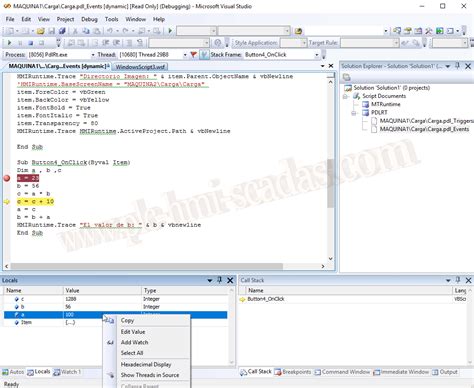 Wincc Debugger Vbscript