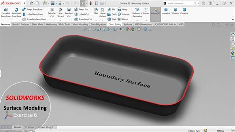 Solidworks Surface Modeling Tutorial Boundary Surface Feature