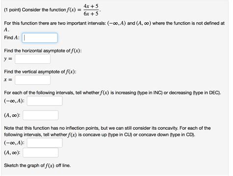 solved 4x 5 1 point consider the function f x 6x 5
