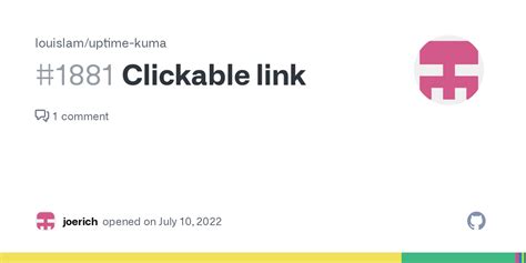 Clickable Link · Issue 1881 · Louislam Uptime Kuma · Github