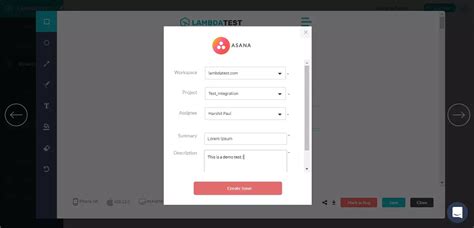 Mark As Bug In Screenshot Testing Lambdatest
