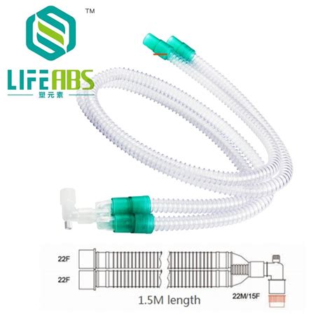 Disposable Corrugated Tube Coaxial Breathing Circuits Anesthesia