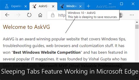 Tip Disable Or Enable Tab Sleep Or Tab Snooze Feature In Web Browsers AskVG