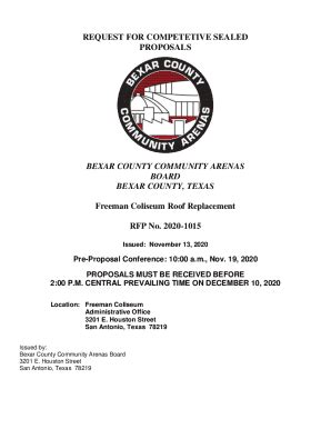 Fillable Online Fillable Online E Bexar REQUEST FOR PROPOSALS FOR Fax Email Print PdfFiller