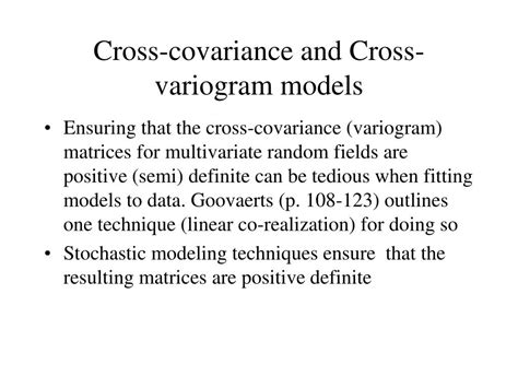 Ppt Properties Of Covariance And Variogram Functions Powerpoint Presentation Id357270