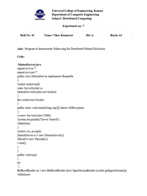 Vikas Kumawat Roll No 41 Dc Exp 7edited Pdf Operating System Technology Computer Science