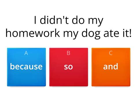 Coordinating Conjunctions Quiz