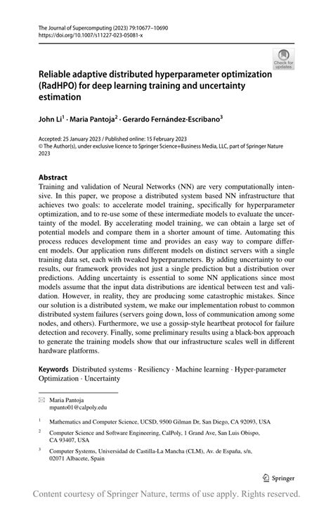 Reliable Adaptive Distributed Hyperparameter Optimization Radhpo For