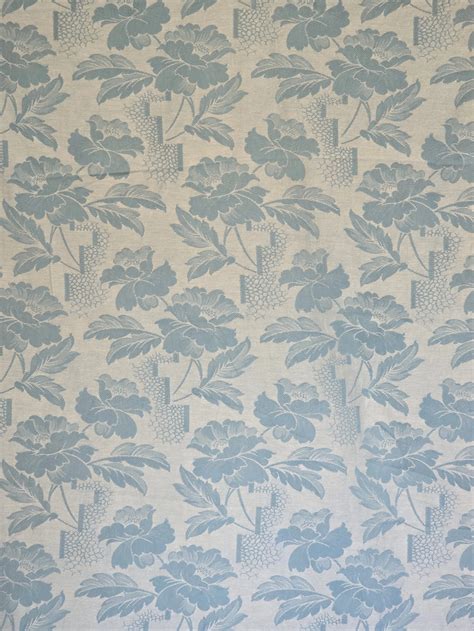 1940s French Floral Coutil Vintage Jacquard Toile De Matelas Fabric