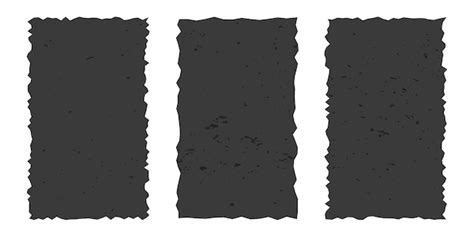 Premium Vector Set Of Vertical Gray Frames Made Of Torn Paper With