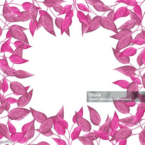 손으로 그린 수채화 발렌타인 데이 잎 프레임 세인트 발렌타인 장식 요소 스크랩북 디자인 Lable 배너 엽서 0명에 대한 스톡 벡터 아트 및 기타 이미지 Istock