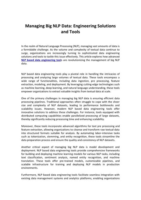 Ppt Nlp Based Data Engineering Solutions And Tools Powerpoint Presentation Id13031452