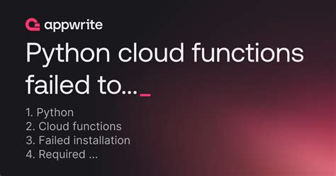 Python Cloud Functions Failed To Install Required Package Threads