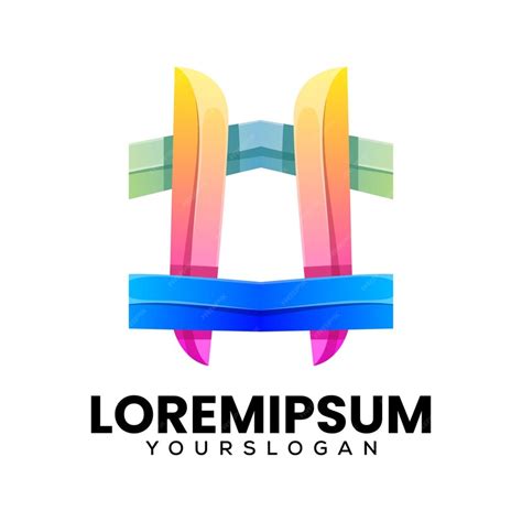 다채로운 편지 O 그라데이션 로고 디자인 무료 벡터