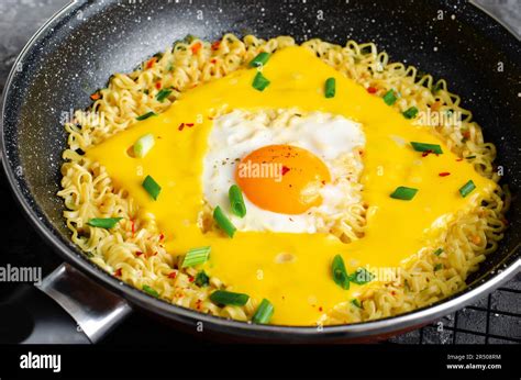 Kujirai Ramen Shin Ramyeon Or Ramyun With Egg Melted Cheese And