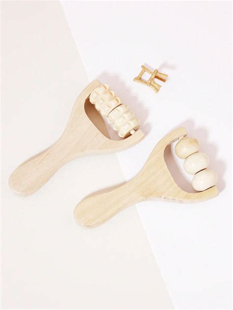 Roller Massager Full Body Manual Wooden Fascia Roller Muscle Soothing