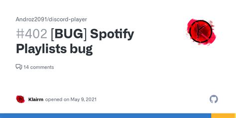 Bug Spotify Playlists Bug · Issue 402 · Androz2091discord Player · Github