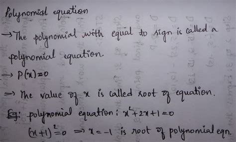 Difference Between Polynomial And Polynomial Equation Please Explain