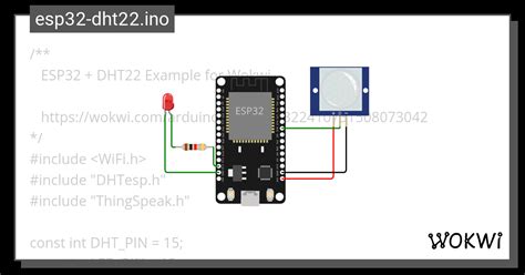 Esp32 Dht22 Thingspeak Wokwi Esp32 Stm32 Arduino Simulator