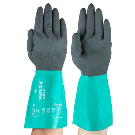 Ansell Alphatec 58 535w Chemical Resistant Gauntlet Gloves جوانتى كيماويات