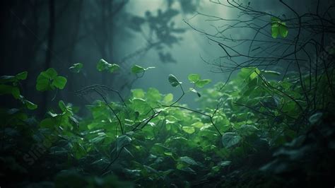 Natural Forest Simulation Abstraction Powerpoint Background For Free