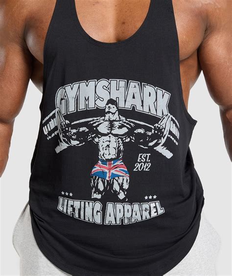 Gymshark Lifting Apparel Stringer Black Gymshark