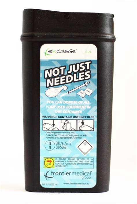 Sharps Bin Box 0 20 L Ultra Compact Small Travel Black