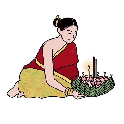Women Loy Krathong Loy Krathong Festival Loy Krathong Day Png