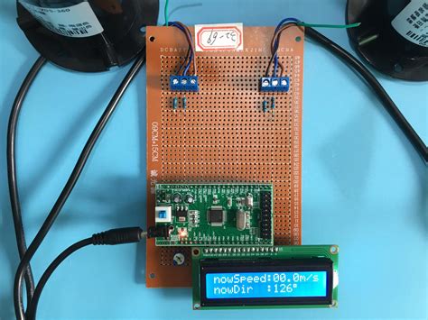 基于stm32单片机便携式气象仪风速风向检测系统设计套件69 风速风向传感器端子接入图 哔哩哔哩