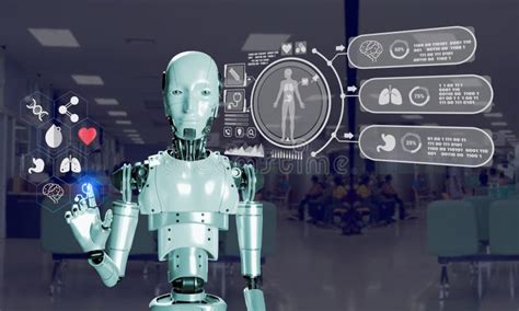 Robotic Arm With Algorithm Artificial Intelligence Algorithm Concept Stock Illustration