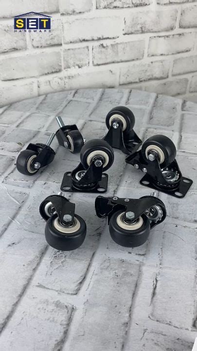 ลูกล้อ Pu สีดำ มี 5 แบบ 1 5นิ้ว 2นิ้ว โพลียูรีเทน อุปกรณ์งานช่าง ล้อรถเข็น เช็คขนาดก่อนกดสั่ง