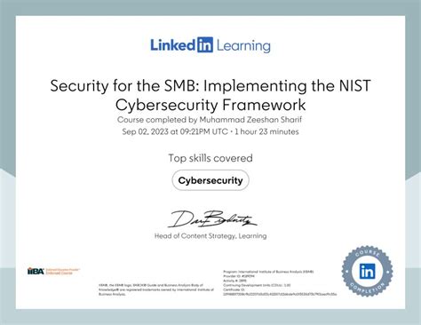 Muhammad Zeeshan Sharif On Linkedin Certificate Of Completion