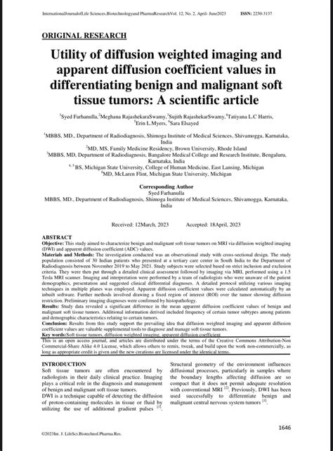 PDF Utility Of Diffusion Weighted Imaging And Apparent Diffusion Coefficient Values In