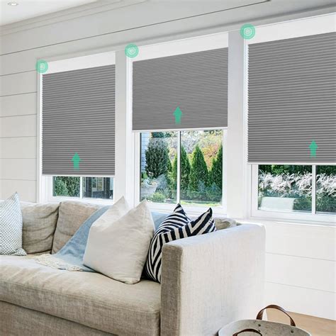 Buy Allesin Motorized Cellular Shades For Window With Remote Blackout