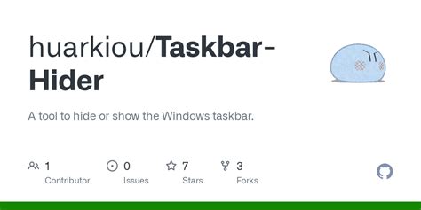 Releases Huarkiou Taskbar Hider Github