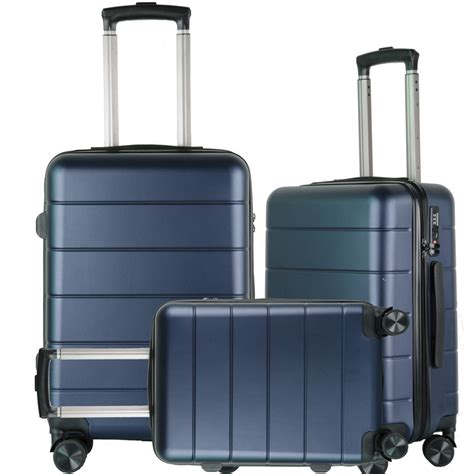 Built In Tsa Lock 08mm Thick Aluminum Trolley Luggage Set Suitcase