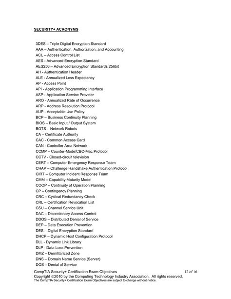 CompTIA Security Objectives PDF Computer Networking Computing