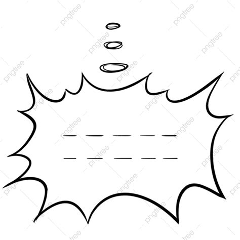 Hand Drawn Dialog White Transparent Hand Drawn Cartoon Decorative Border Dialog Frame Dialog