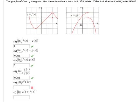 Get Answer The Graphs Of F And G Are Given Use Them To Evaluate