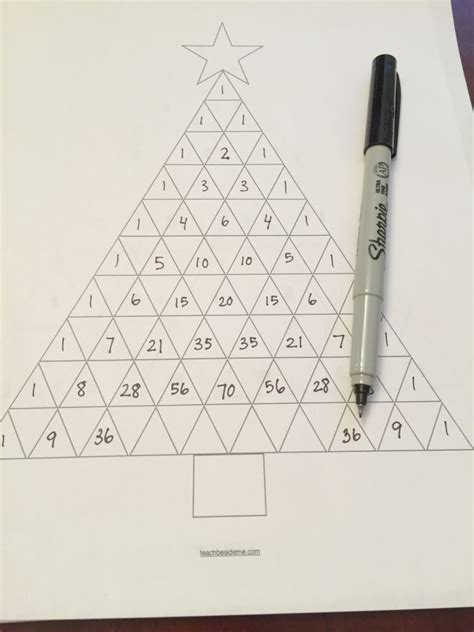 Pascals Triangle Christmas Tree Math Teach Beside Me