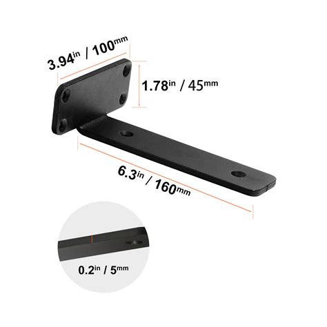 Mophorn Shelf Bracket 8”l X 4”w X 16”h 6 Pcs Heavy Duty Floating