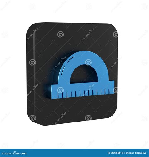 Blue Protractor Grid For Measuring Degrees Icon Isolated On White Background Tilt Angle Meter