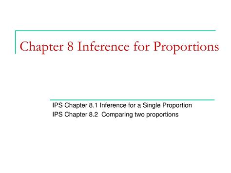 Ppt Chapter 8 Inference For Proportions Powerpoint Presentation Free Download Id 81837
