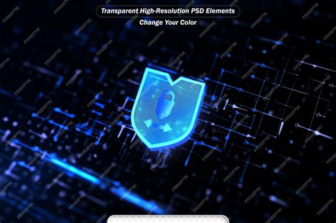 Hitech Shield Of Cyber Security Digital Data Network Protection Premium Ai Generated Psd