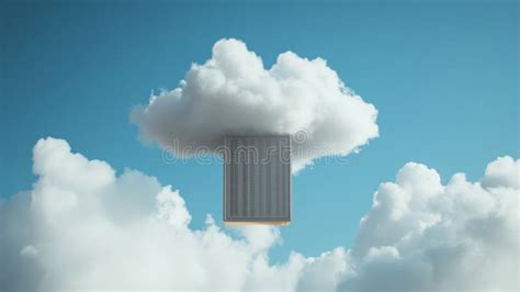 Cloud Computing Server 3d Render Cloud Server Data Center Digital Minimalist Cloud Storage