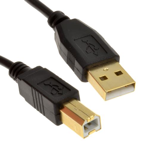 Gold Usb 20 High Speed Cable Printer Lead A To B Plug 24awg 25cm50cm