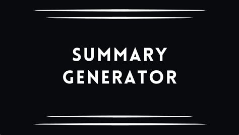 free summary generator by merlin ai