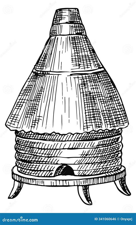 Apiary Beehive Line Icon Honey Farm Symbol Vector Illustration 347031722