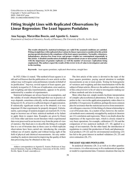 Pdf Fitting Straight Lines With Replicated Observations By Linear